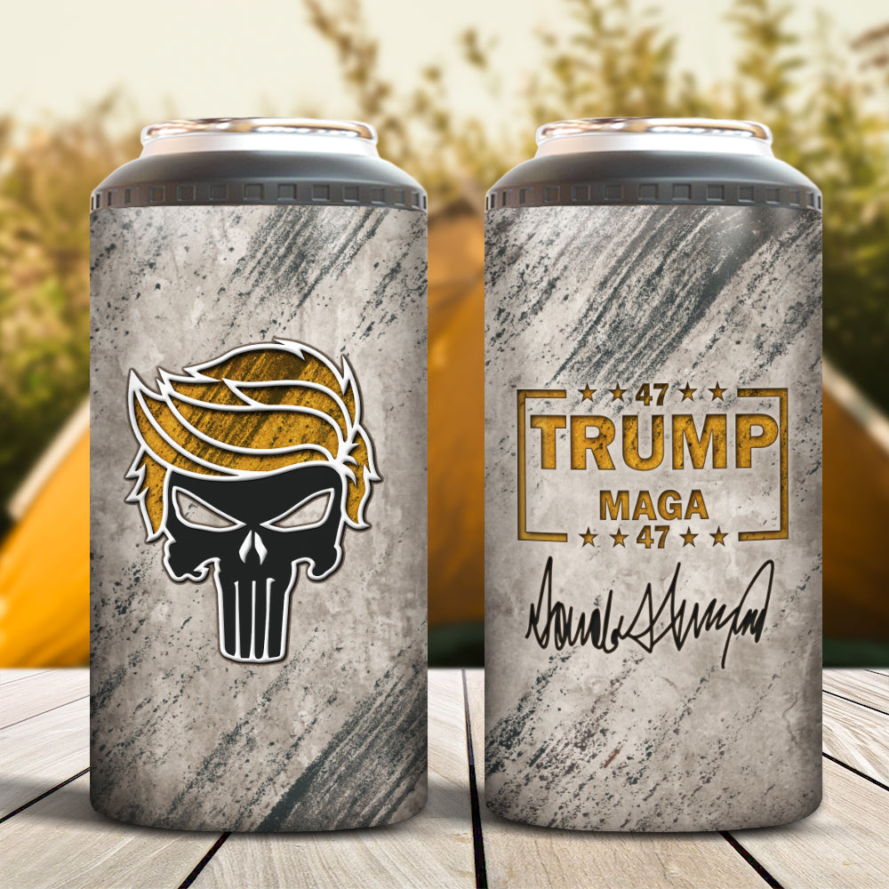 Trump MAGA 47 Cooler Tumbler, President Donald Trump Can Cooler - RWB Zone