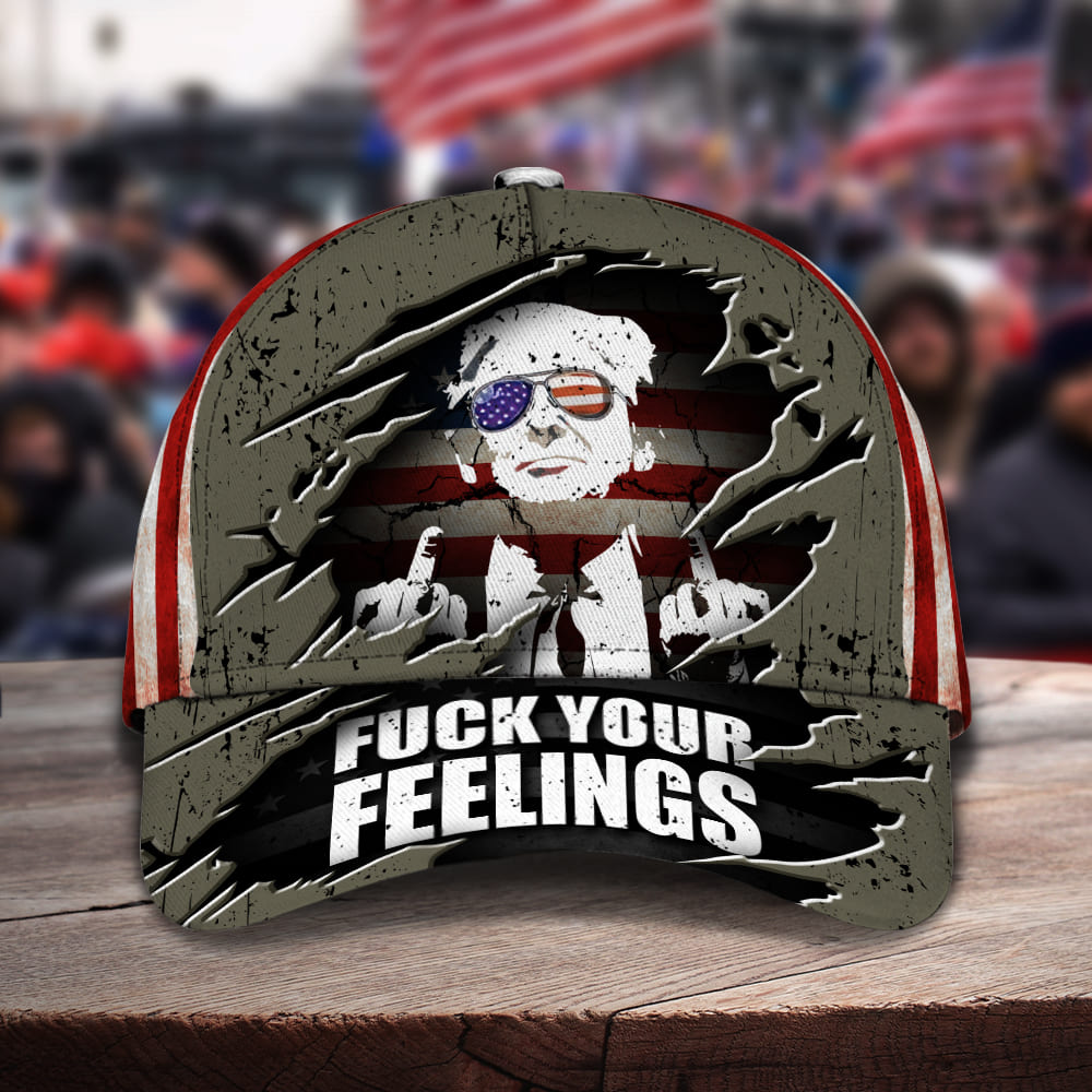President Donald Trump Middle Finger Classic Cap - RWB Zone