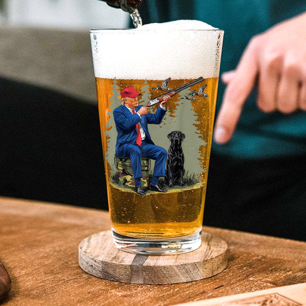 Trump Duck Hunting Beer Glass HA75 63922 - RWB Zone