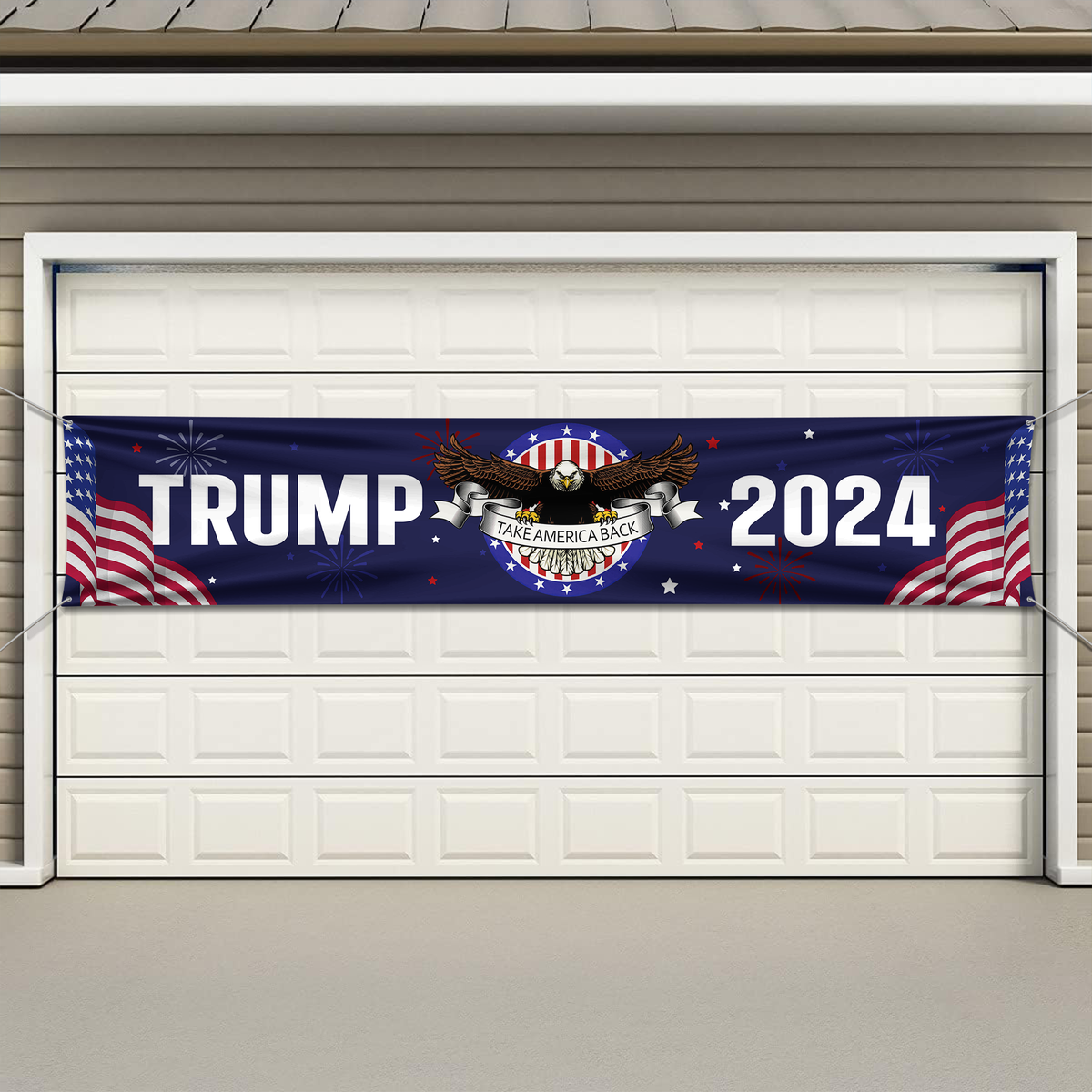 Trump 2024 America President Banner TA29 62446 - RWB Zone