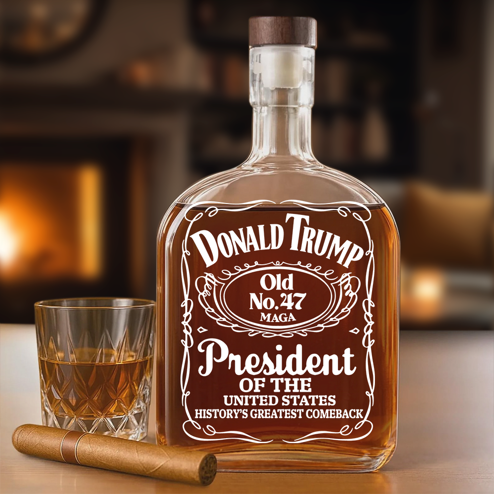 Donald Trump President Of United States Old No. 45 47 Whiskey Bottle ...