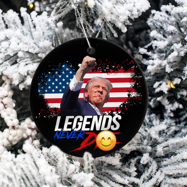 Legends Never Die Ornament, Trump 2024 Ornament, Trump Ornament ...