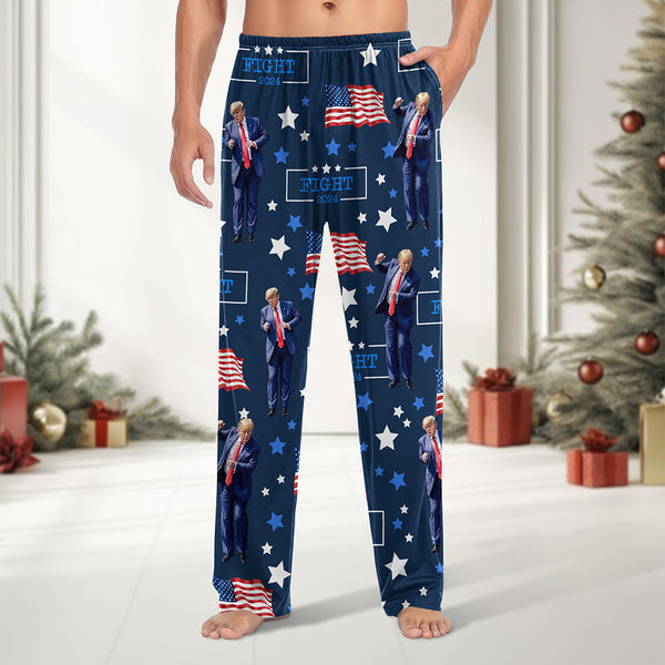 Custom Trump Dancing Christmas Flannel Pajamas HO82 65458 - RWB Zone