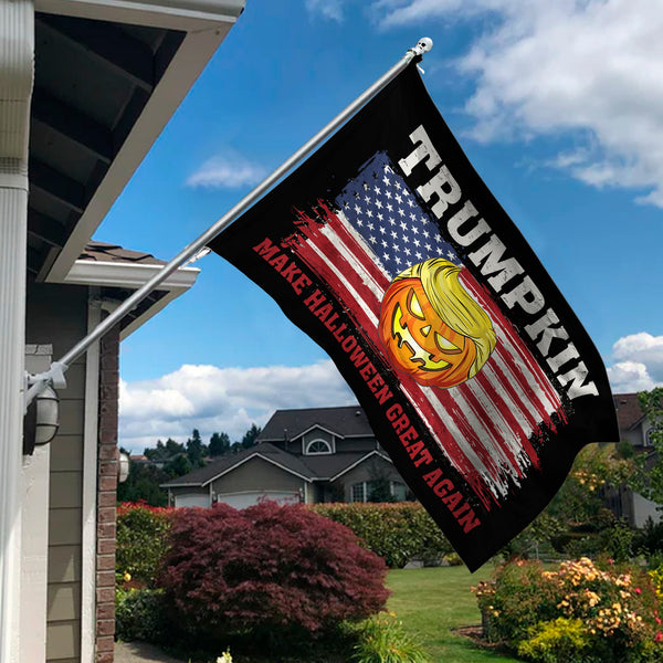 Trumpkin Make Halloween Great Again – MAGA 2024 Banner, Trump Flag ...