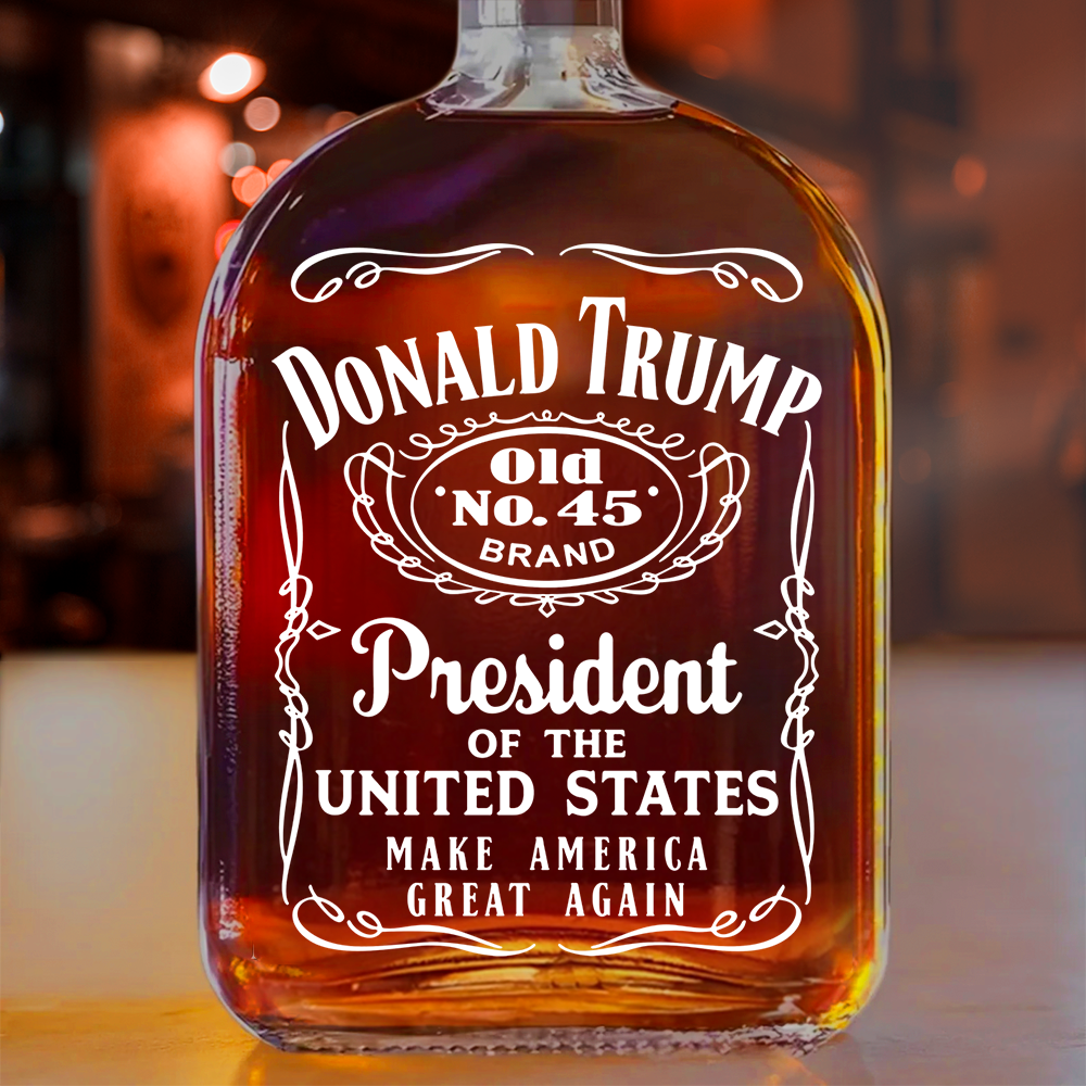 Donald Trump President Of United States Old No. 45 47 Whiskey Bottle ...