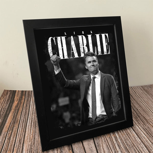 Charlie Kirk, Great American Patriot 1993 - 2025 Picture Frame - RWB Zone