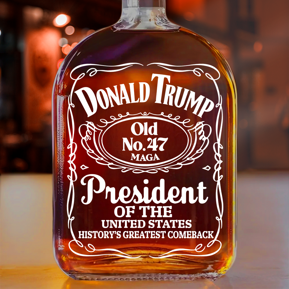 Donald Trump President Of United States Old No. 45 47 Whiskey Bottle ...