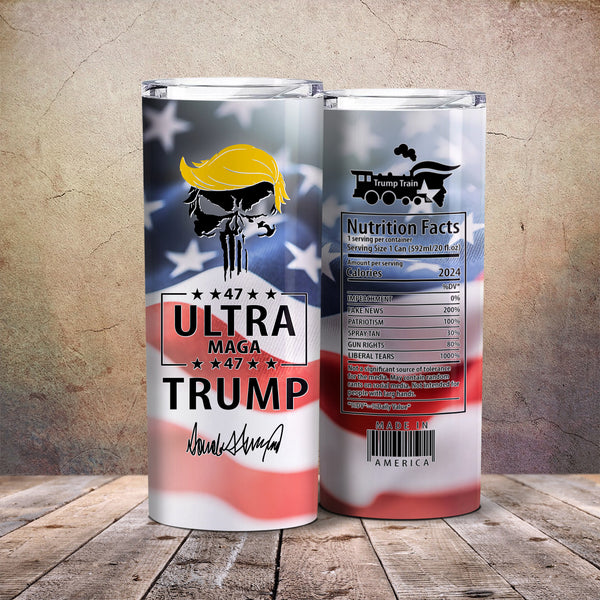 ULTRA MAGA 47, Trump Train Skinny Tumbler, President Trump Skinny ...