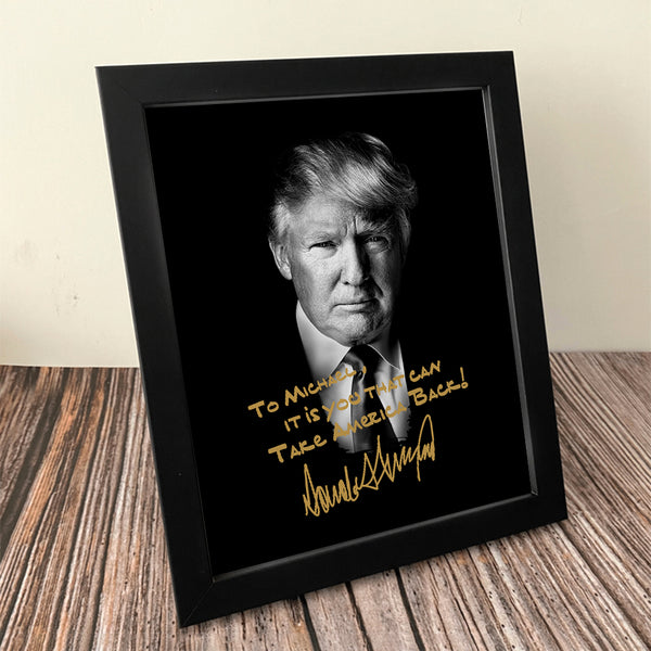 President Donald Trump Signed Photo Print Autographed Name Customized ...