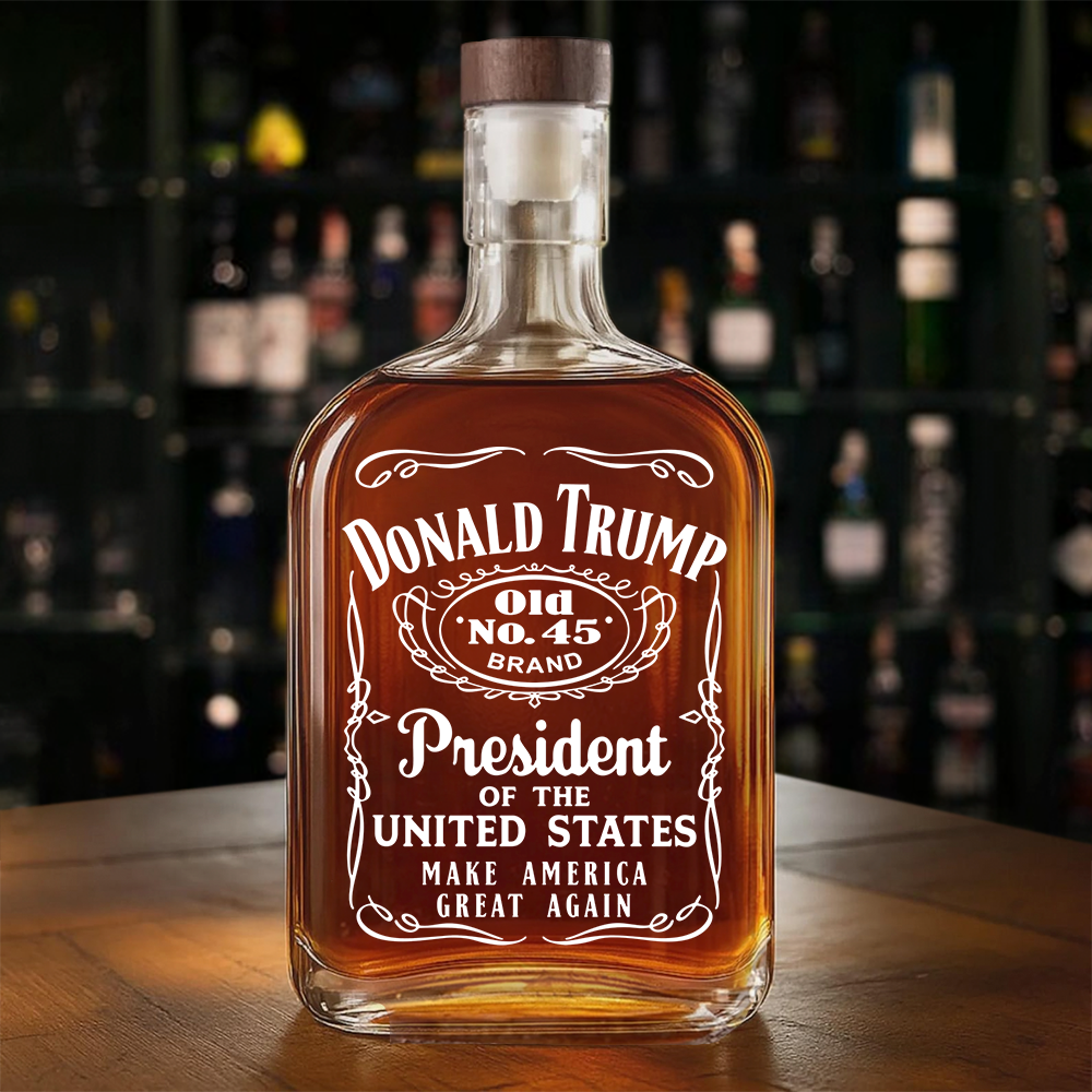 Donald Trump President Of United States Old No. 45 47 Whiskey Bottle ...