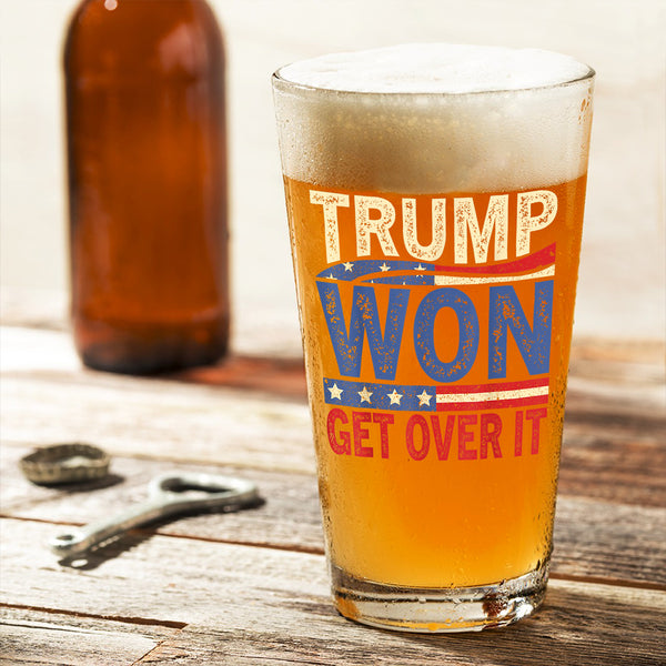 Independence Day American Donald Trump Print Beer Glass - RWB Zone