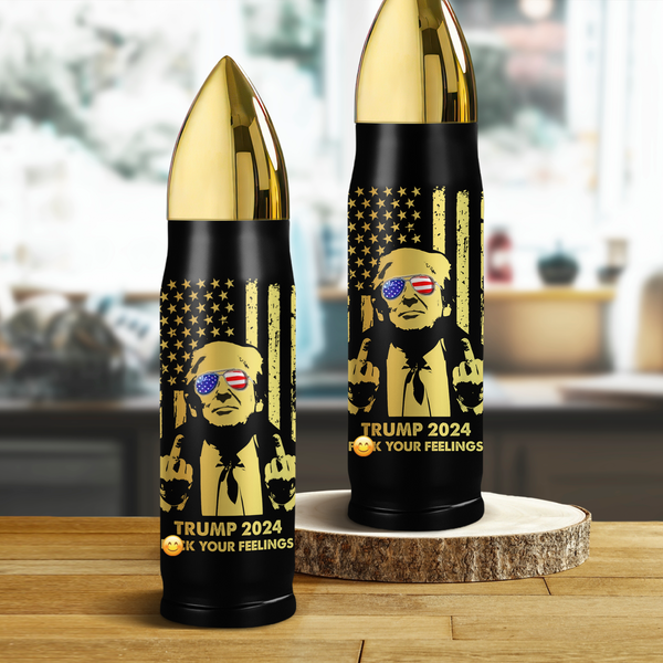 President Donald Trump Middle Finger Bullet Tumbler - RWB Zone