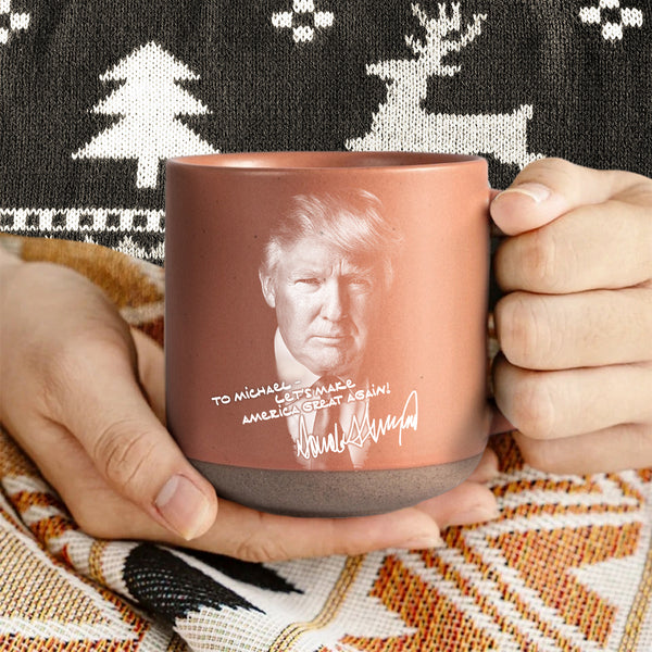 Custom Name President Donald Trump Pottery Mug HA75 63622 - RWB Zone