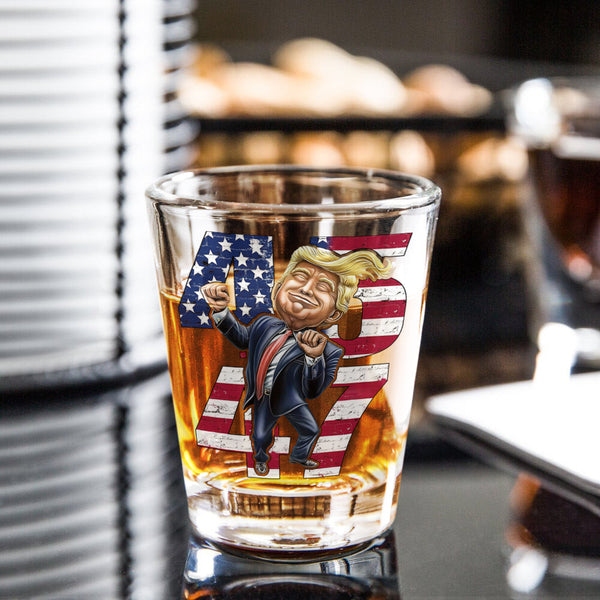 Patriotic Trump 2024 45th & 47th President's Legacy MAGA Shot Glasses ...