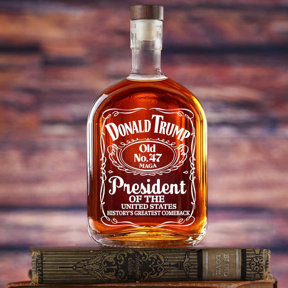 Donald Trump President Of United States Old No. 45 47 Whiskey Bottle ...