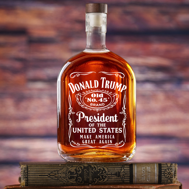 Donald Trump President Of United States Old No. 45 47 Whiskey Bottle ...