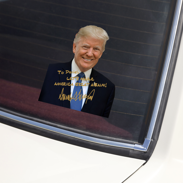 President Donald Trump Photo Car Window Decal Sticker - RWB Zone