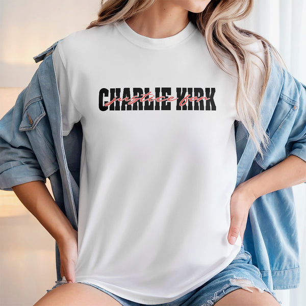 Justice for Charlie Kirk - Prayers Up for Charlie Bright Shirt - RWB Zone