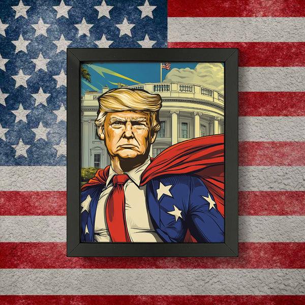 Donald Trump Hero For USA Picture Frame HO82 65378 - RWB Zone