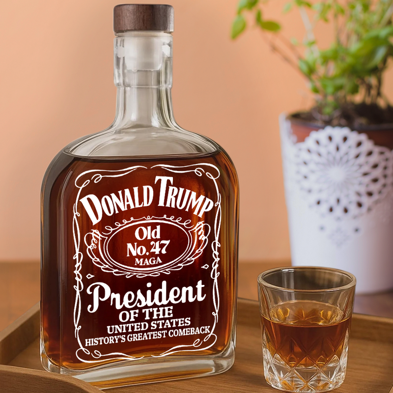 Donald Trump President Of United States Old No. 45 47 Whiskey Bottle ...