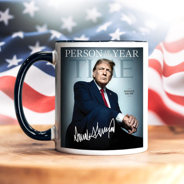 President Donald Trump Person Of The Year Accent Mug HA75 64192 - RWB Zone