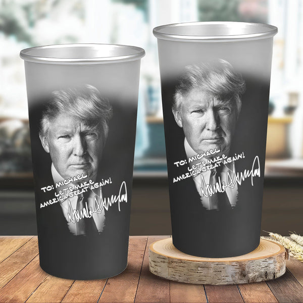 Custom Name President Trump Signature Aluminum Changing Color Cup - RWB ...