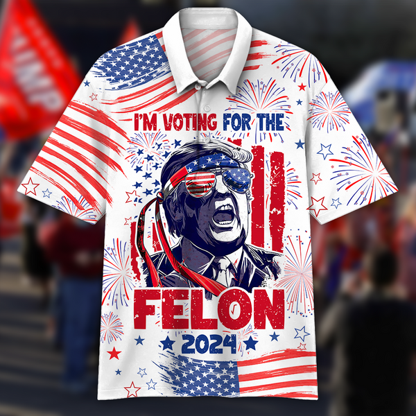 America Independence Day Trump Polo Shirt - RWB Zone