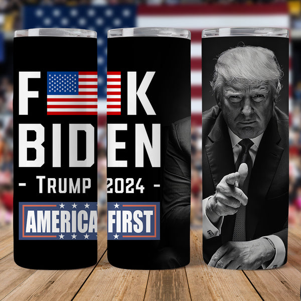 Trump 2024 America First President Donald Trump Cup Mug Tumbler 20oz ...