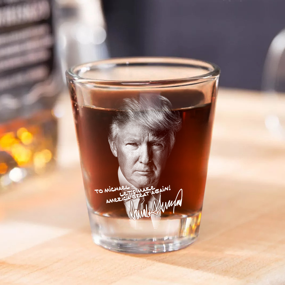 Custom Name President Donald Trump Shot Glasses TH10 64099 - RWB Zone