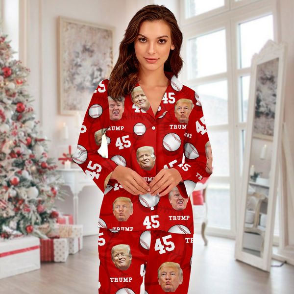 Custom Trump Face And Name Baseball Pajamas LM32 63943 - RWB Zone