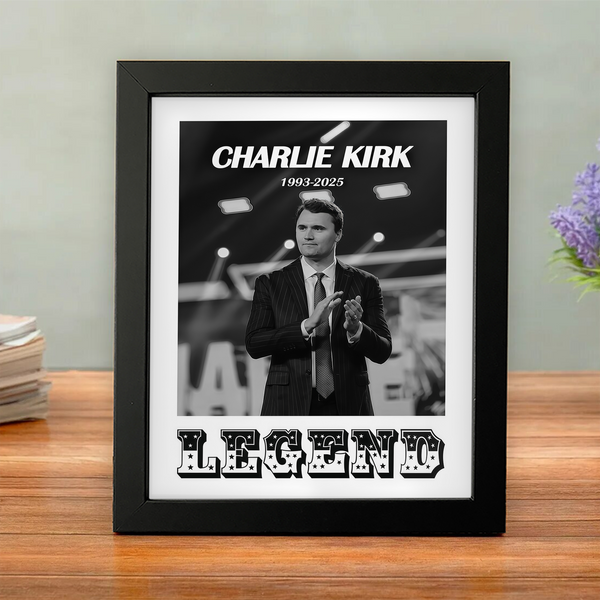 Charlie Kirk Legend Picture Frame - RWB Zone