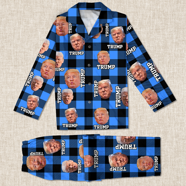 Donald Trump Photo For Christmas Flannel Pajamas TH10 64091 - RWB Zone