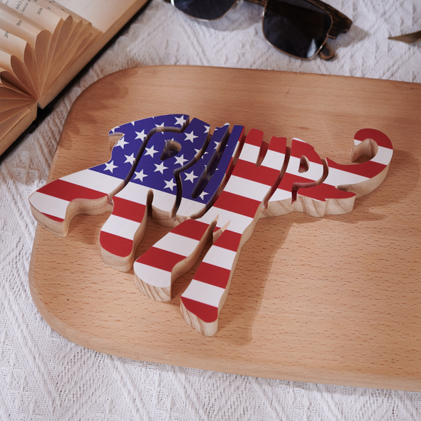 Donald Trump With US Flag Wood Sculpture, Trump Supporters, Trump Decor ...