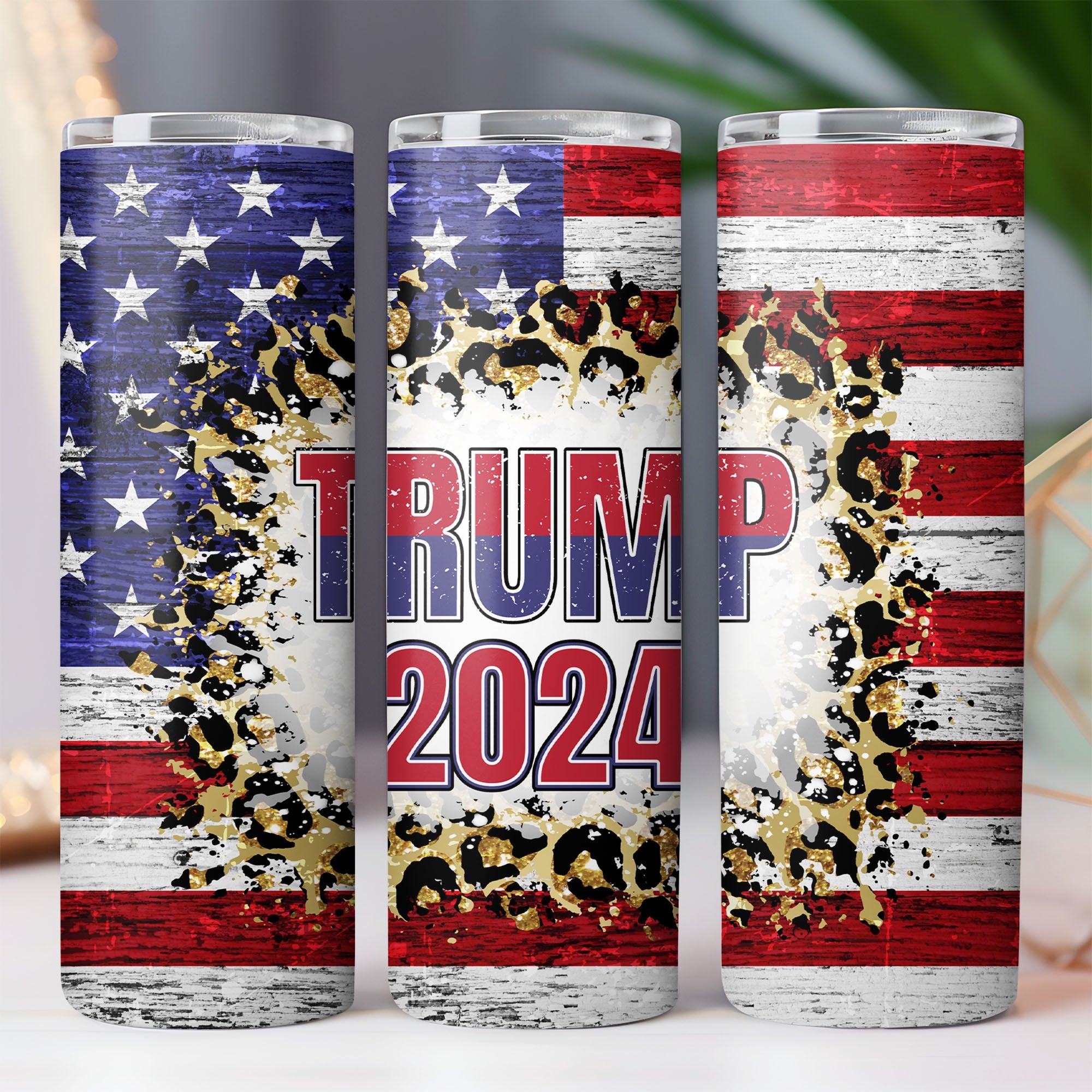 TRUMP 2024 USA Flag | Donald Trump Homage | Donald Trump Fan Skinny ...