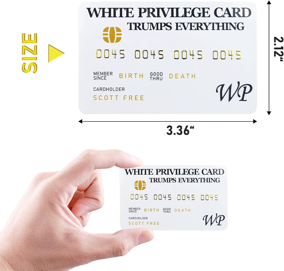 White Privilege Cards Trumps Everything Funny Card Joke Wallet Inspira ...
