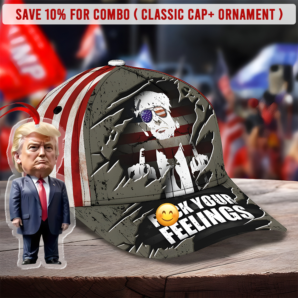 President Donald Trump Middle Finger Classic Cap - RWB Zone