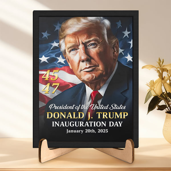 The One Who Turns Promises Into Action, Patriotic Trump Picture Frame ...